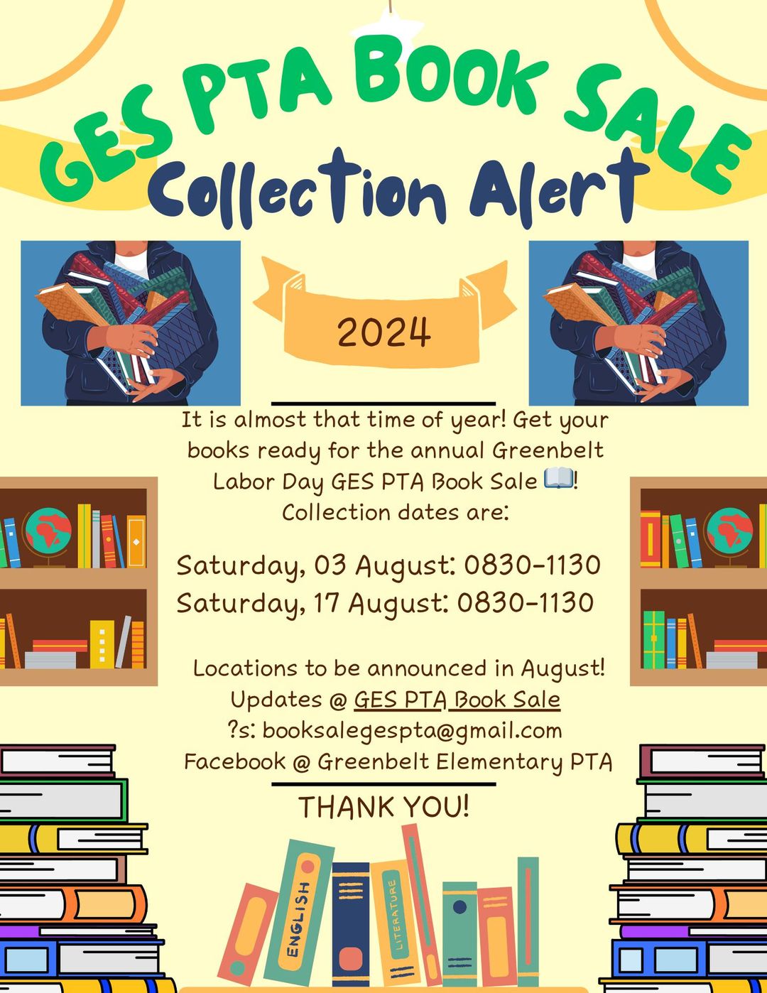 Greenbelt Elementary PTA Book Sale – Greenbelt Labor Day Festival
